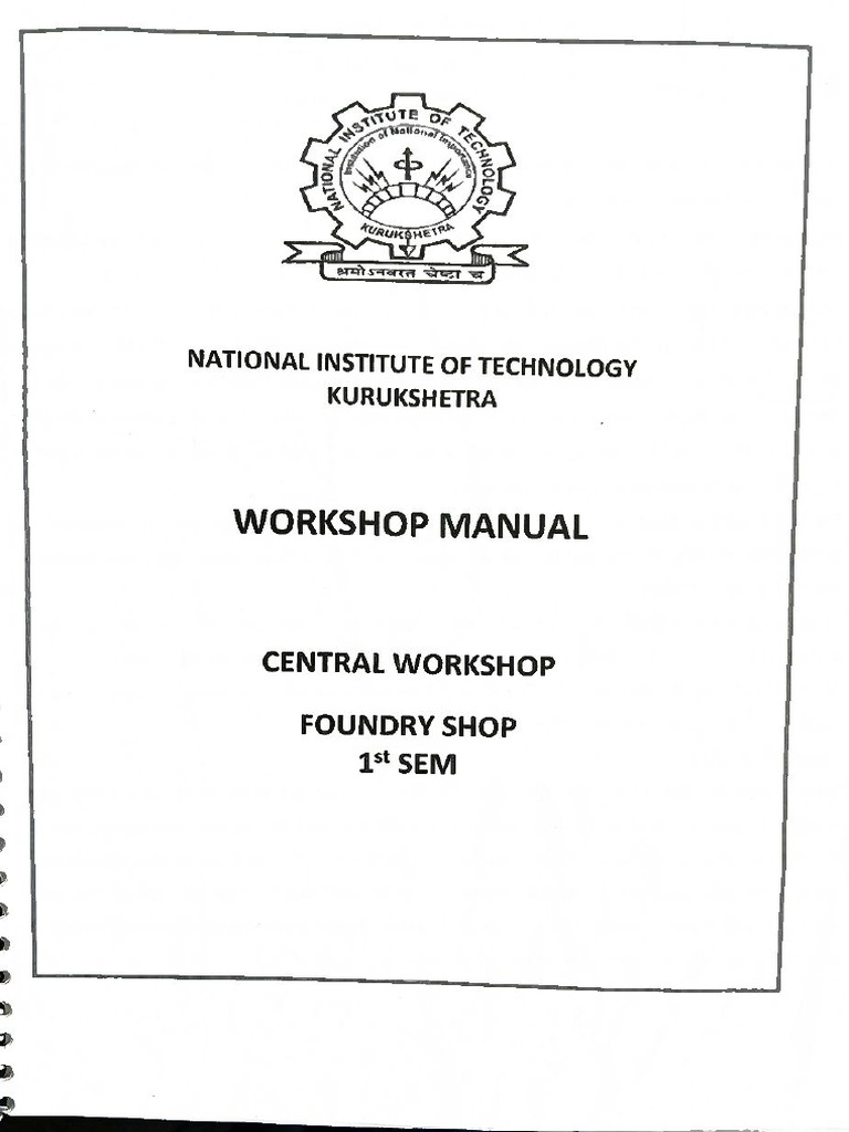 Manual Foundry Workshop | PDF