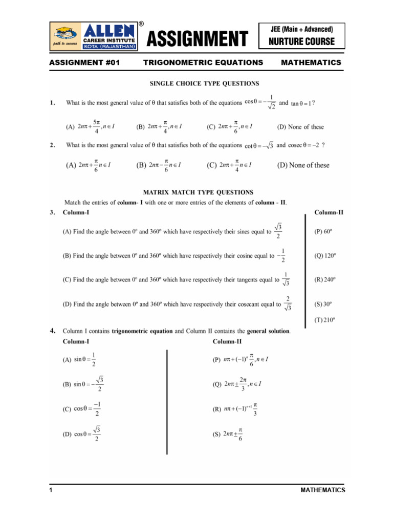 4. Trigonometric Equation | PDF