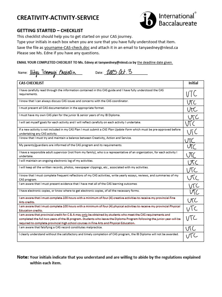 Cas Getting Started - Checklist 2025 | PDF