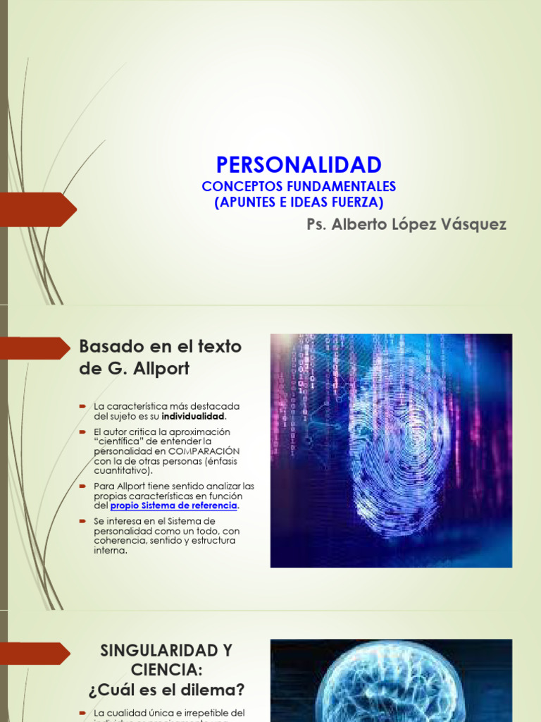 Clase 3 Psicolog A de La Personalidad | PDF | Sicología | Pensamiento