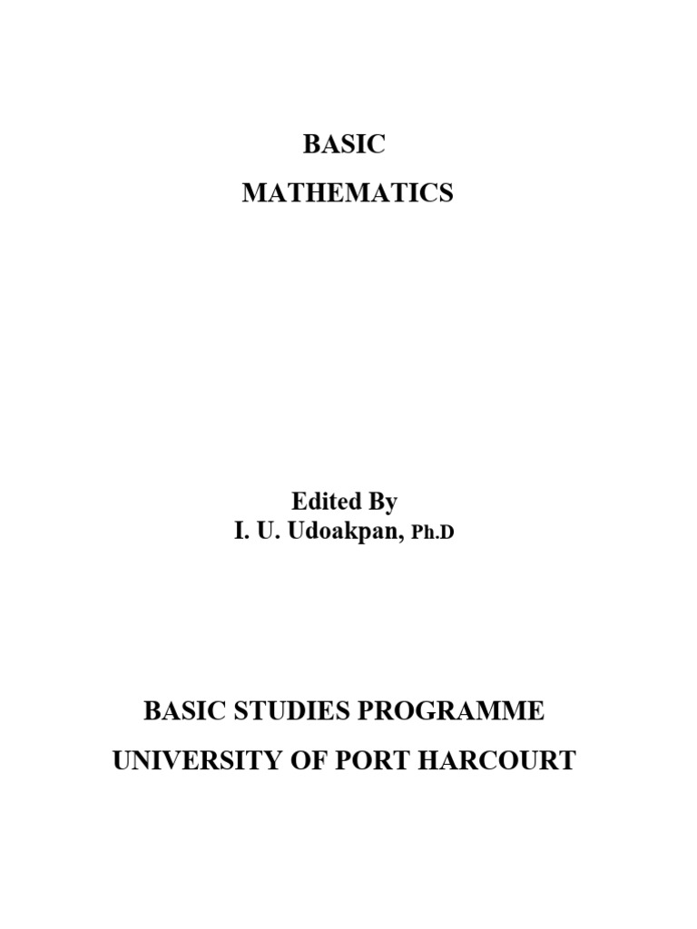 Basic Mathematics Textbook | PDF | Set (Mathematics) | Function ...