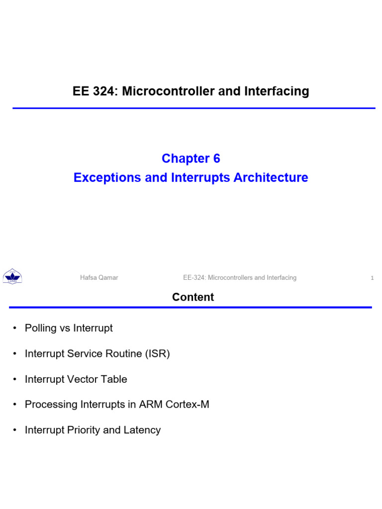 Interrupts and Exceptions in ARM Cortex-M | PDF | Microcontroller ...