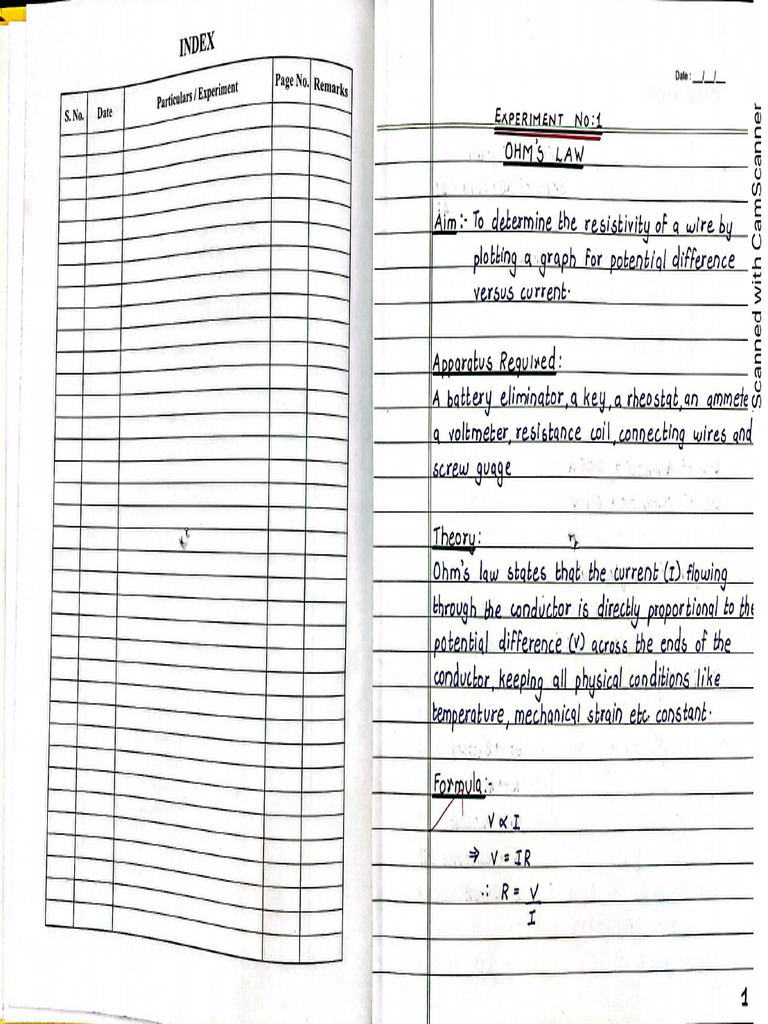 Xii - D Physics Record Observations and Activity - Rotated | PDF