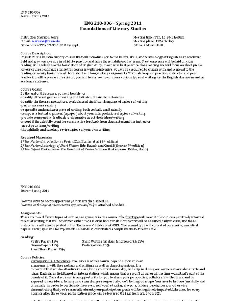 Syllabus + Schedule | Download Free PDF | Academic Dishonesty | Plagiarism