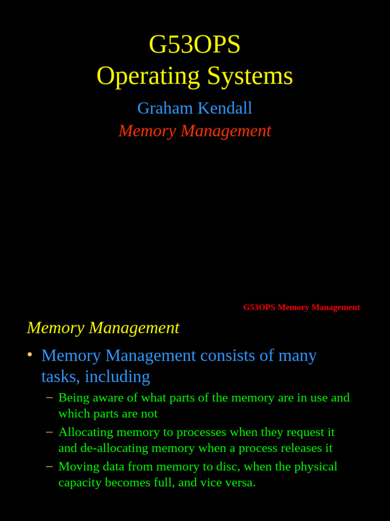 004 Memory Management | PDF | Computer Engineering | Computer Data
