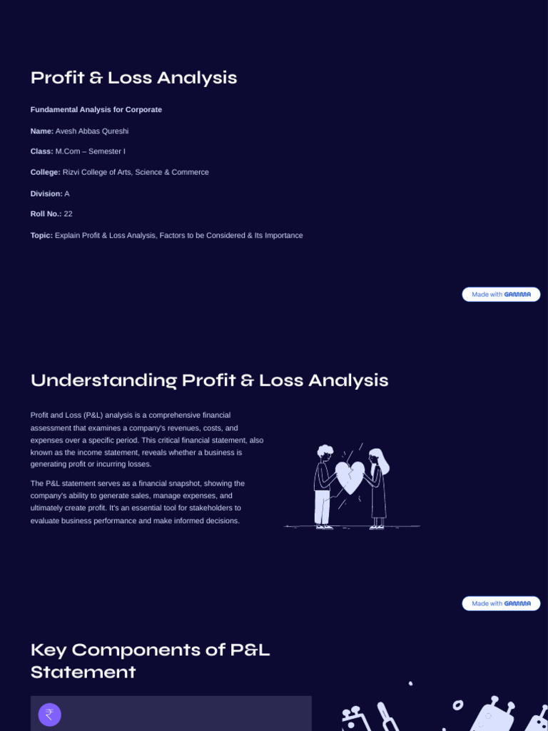 Profit & Loss Analysis Explained | PDF | Income Statement | Expense