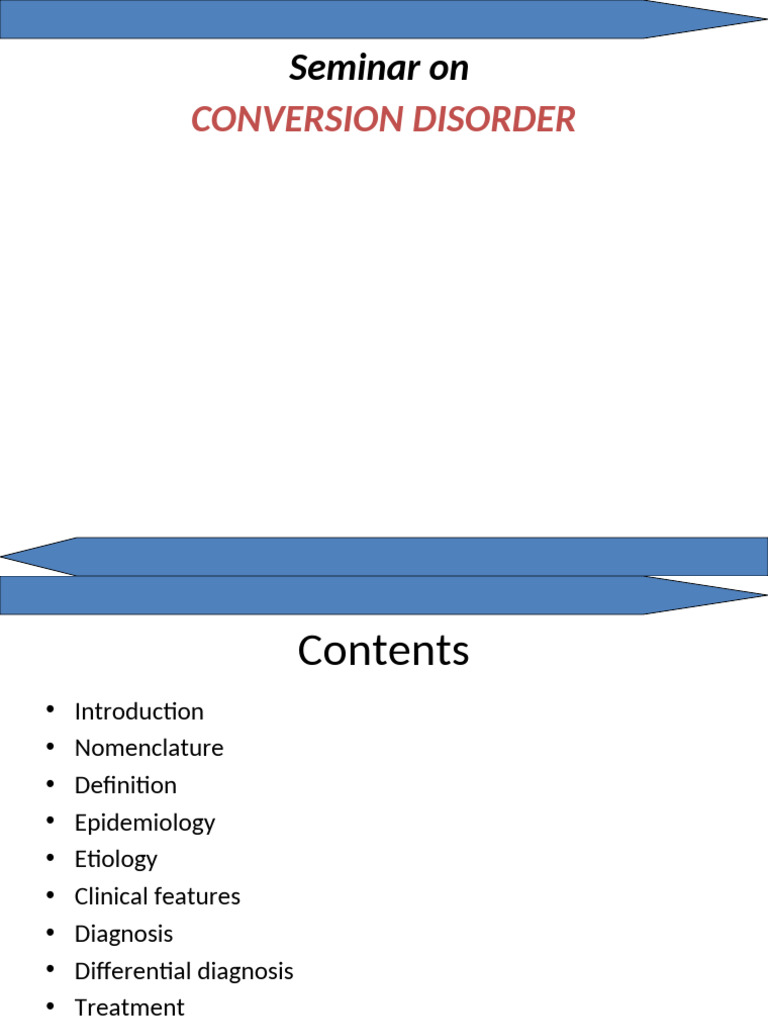 Understanding Conversion Disorder: Overview and Insights | PDF | Mental ...