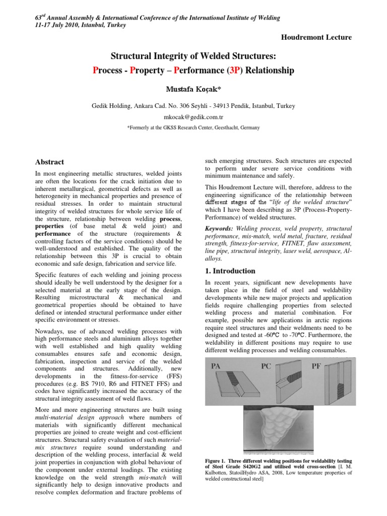 Weld Joint Mismatch Koçak | PDF | Fracture | Welding