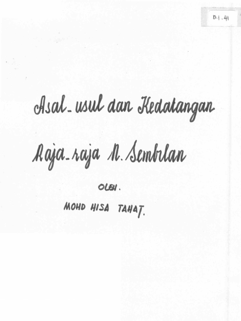 Asal Usul Raja n9 | PDF