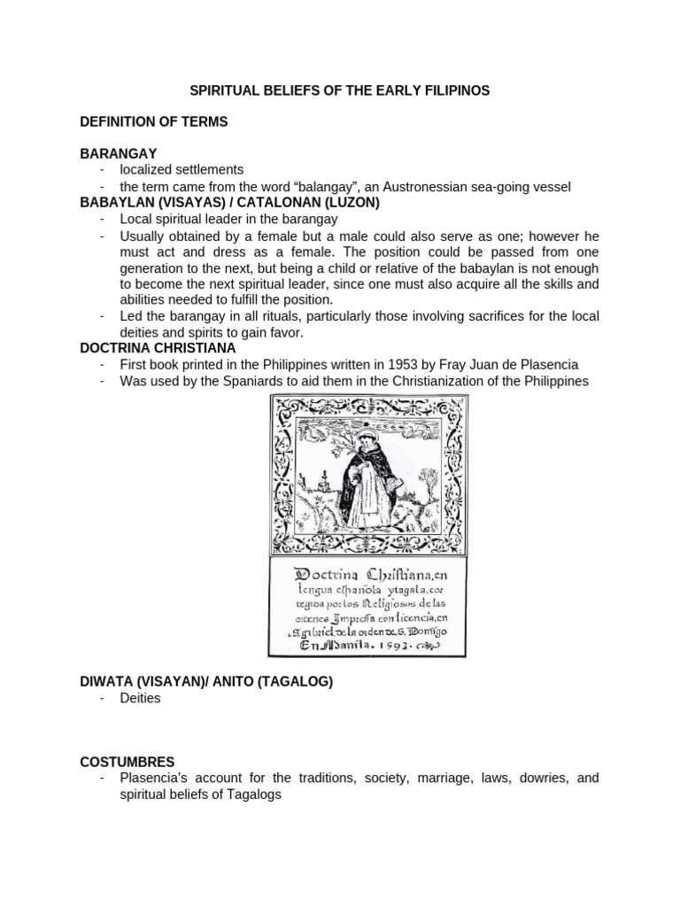 Early Filipino Spiritual Beliefs Explained | PDF | Philippines
