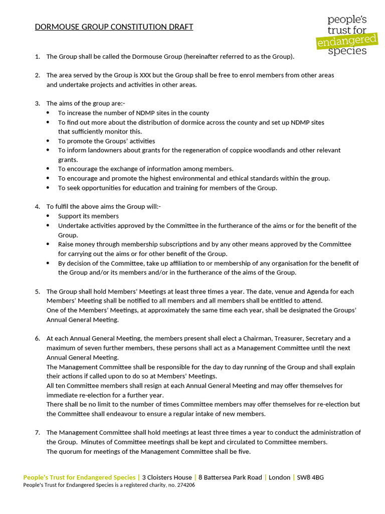 PTES-Group-constitution-example | PDF