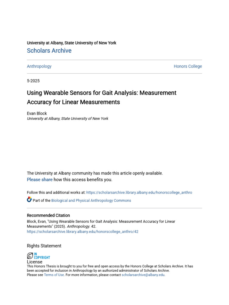 Using Wearable Sensors For Gait Analysis - Measurement Accuracy F | PDF ...
