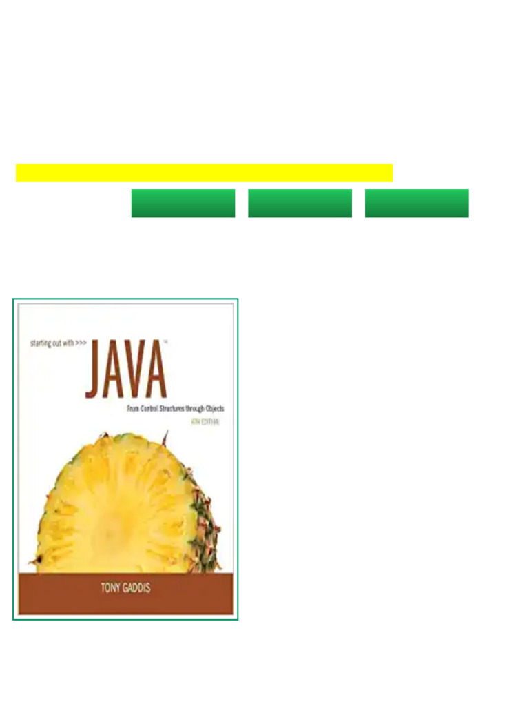 Test Bank for Starting Out with Java From Control Structures through ...