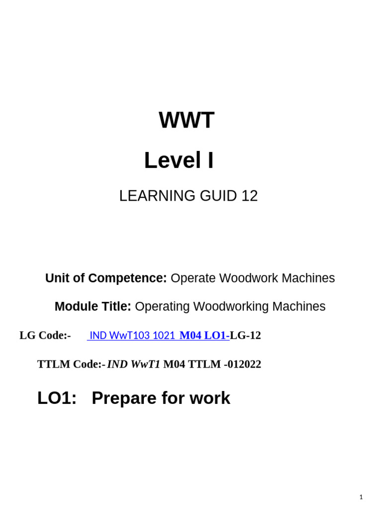 4 Operate Wood Work Machine | PDF | Plywood | Wood
