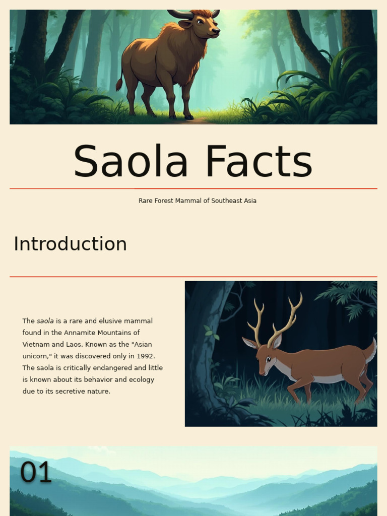 Saola: The Critically Endangered Mammal | PDF | Conservation Biology ...