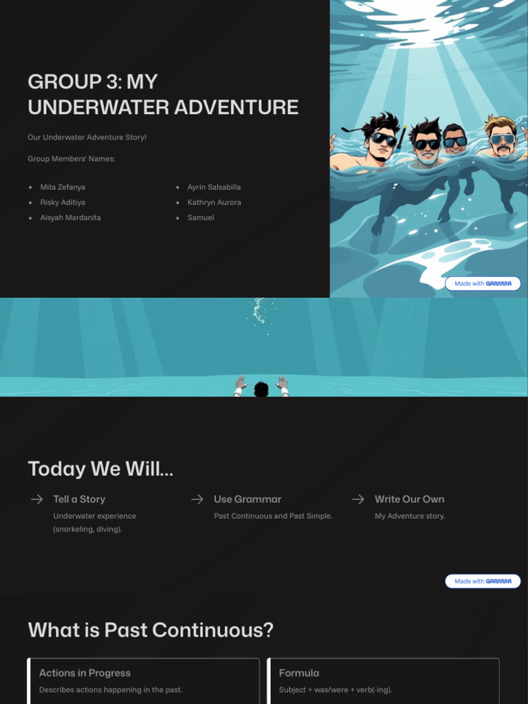 Group 3 My Underwater Adventure | PDF