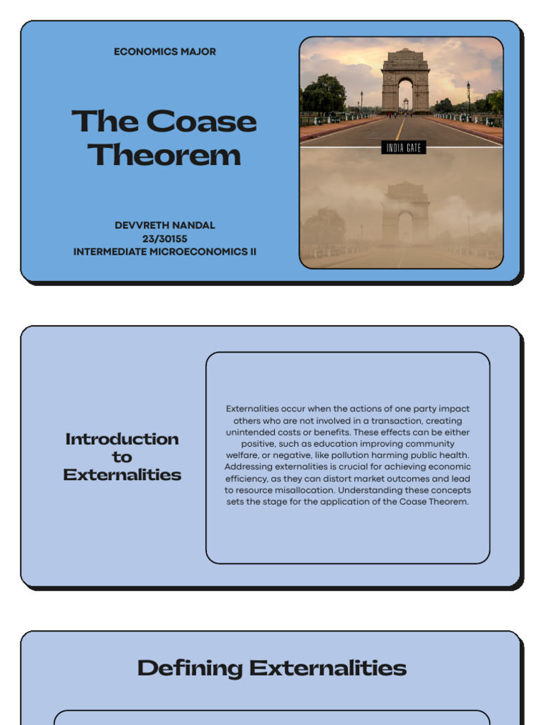 Understanding the Coase Theorem and Externalities | PDF | Externality ...