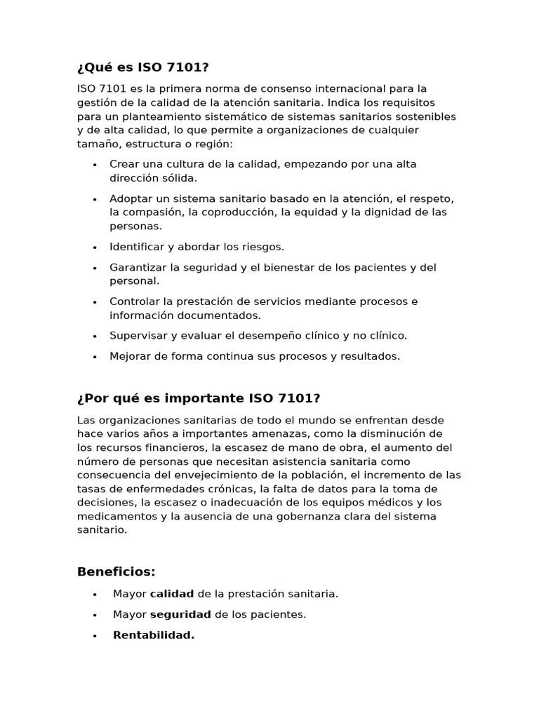 Iso 7101-2023 | PDF | Auditoría | Cuidado de la salud