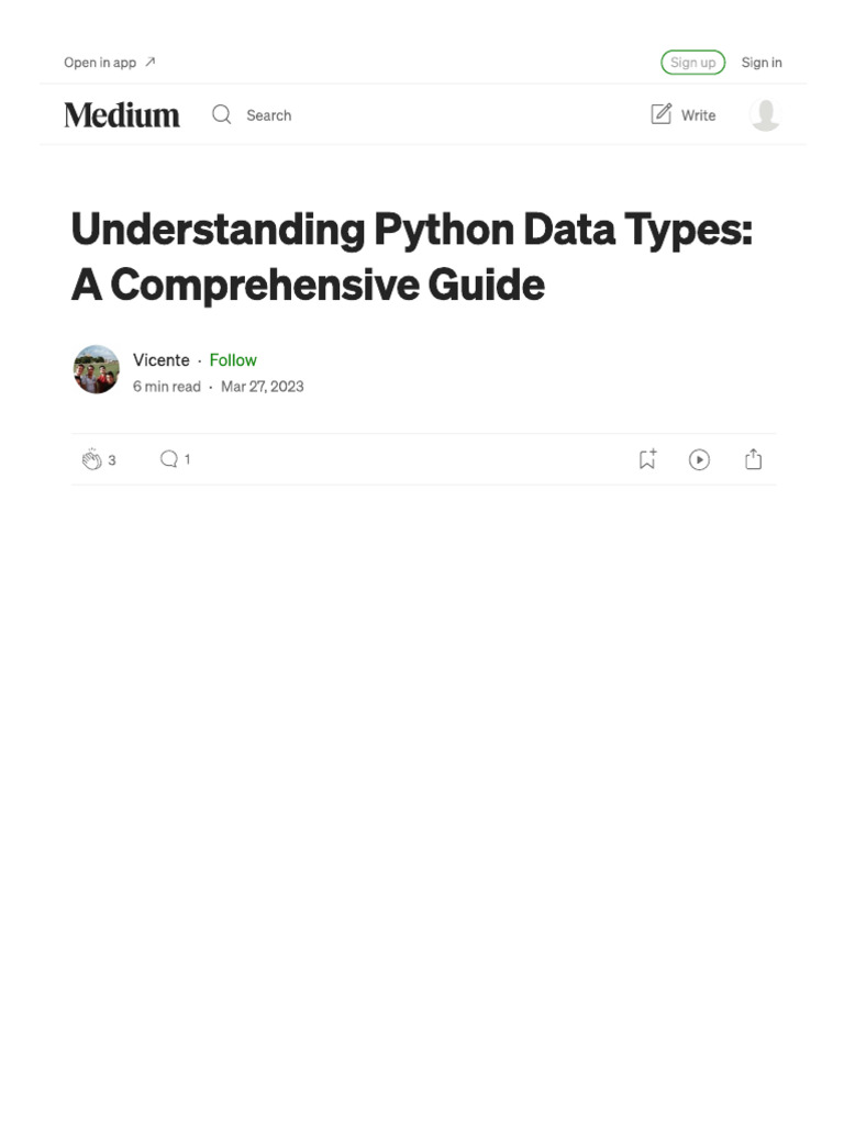 Understanding Python Data Types | PDF