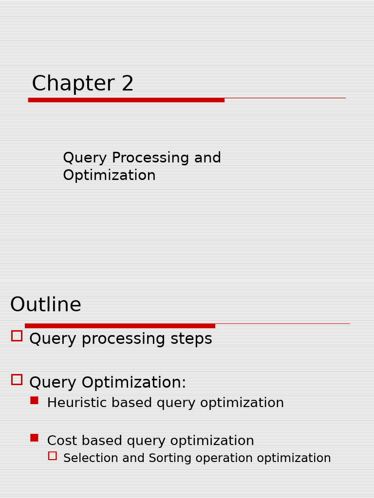 Ch2 - Query Processing & Optimizn | PDF | Databases | Information Retrieval