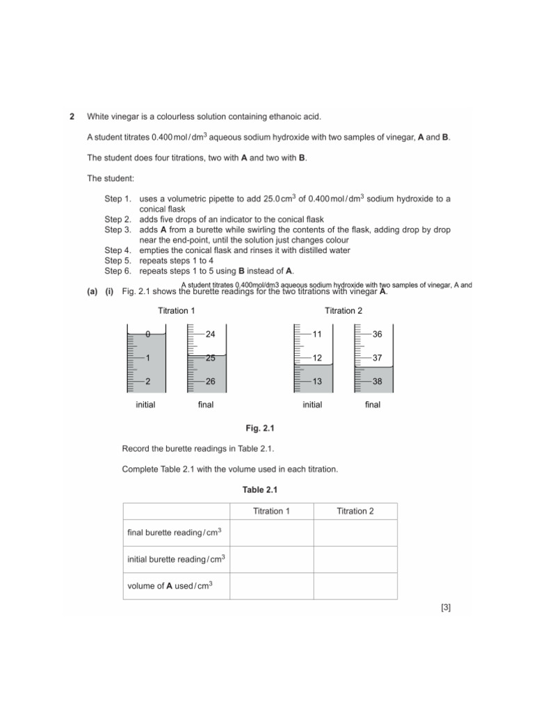 Practice Worksheet Titration Calculation Pdf