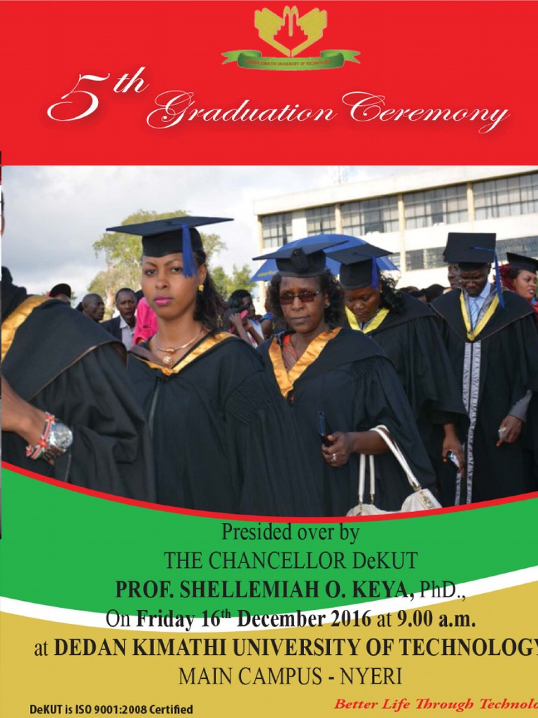 5th DeKUT Graduation Ceremony-Graduation Booklet - Dec 2016 | PDF