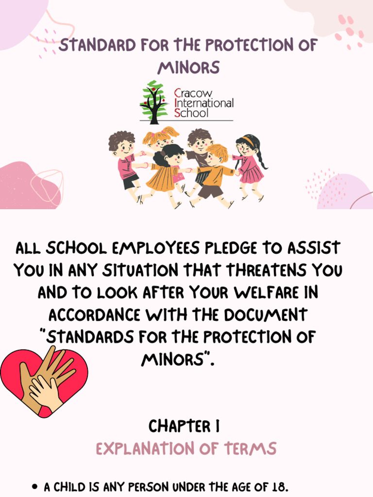 Standards for Minor Protection in Schools | PDF | Child Abuse | Child ...