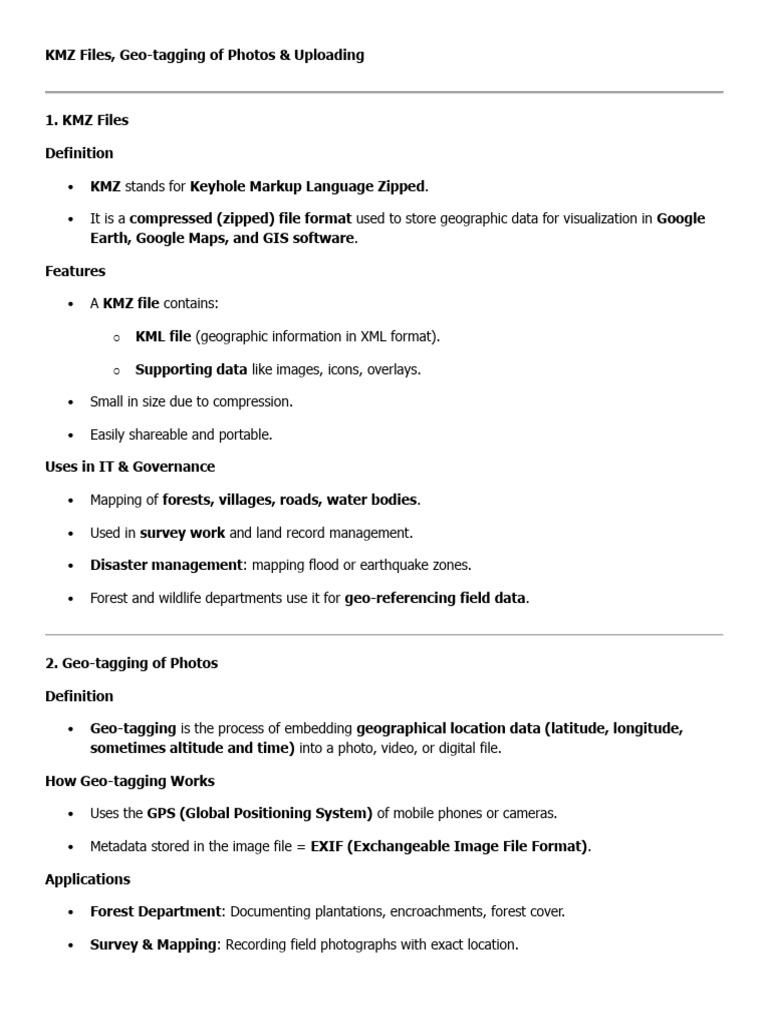 KMZ Files and Geo-tagging Guide | PDF | Information Technology ...