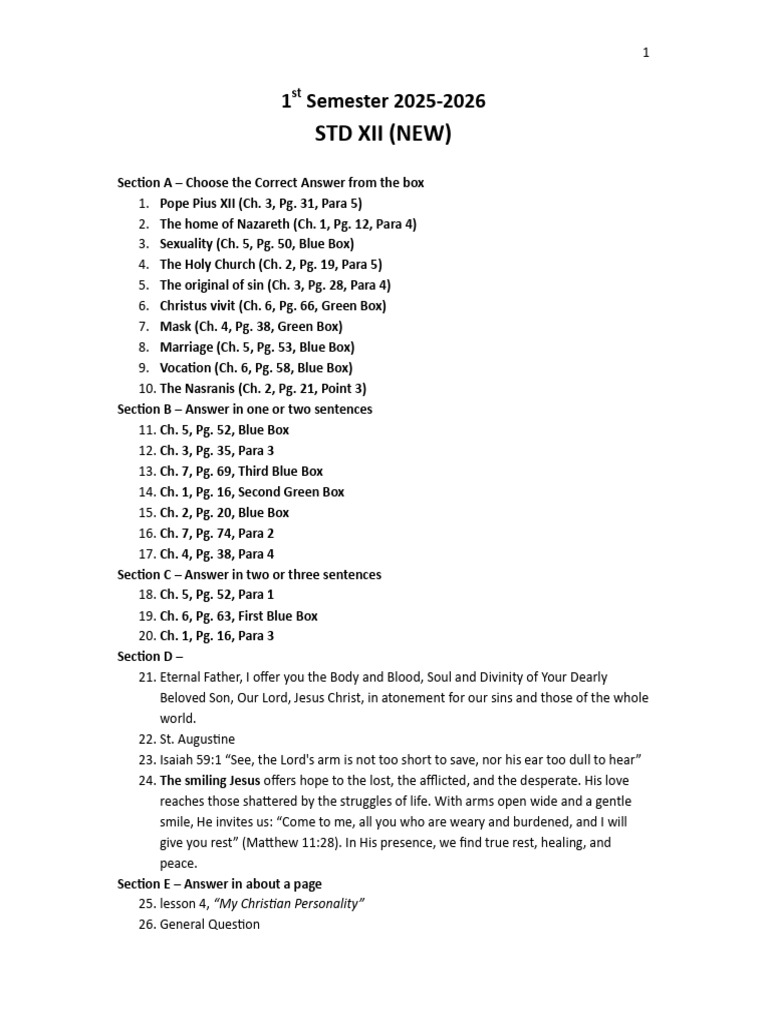 Microsoft Word - STD Xii New Eng | PDF