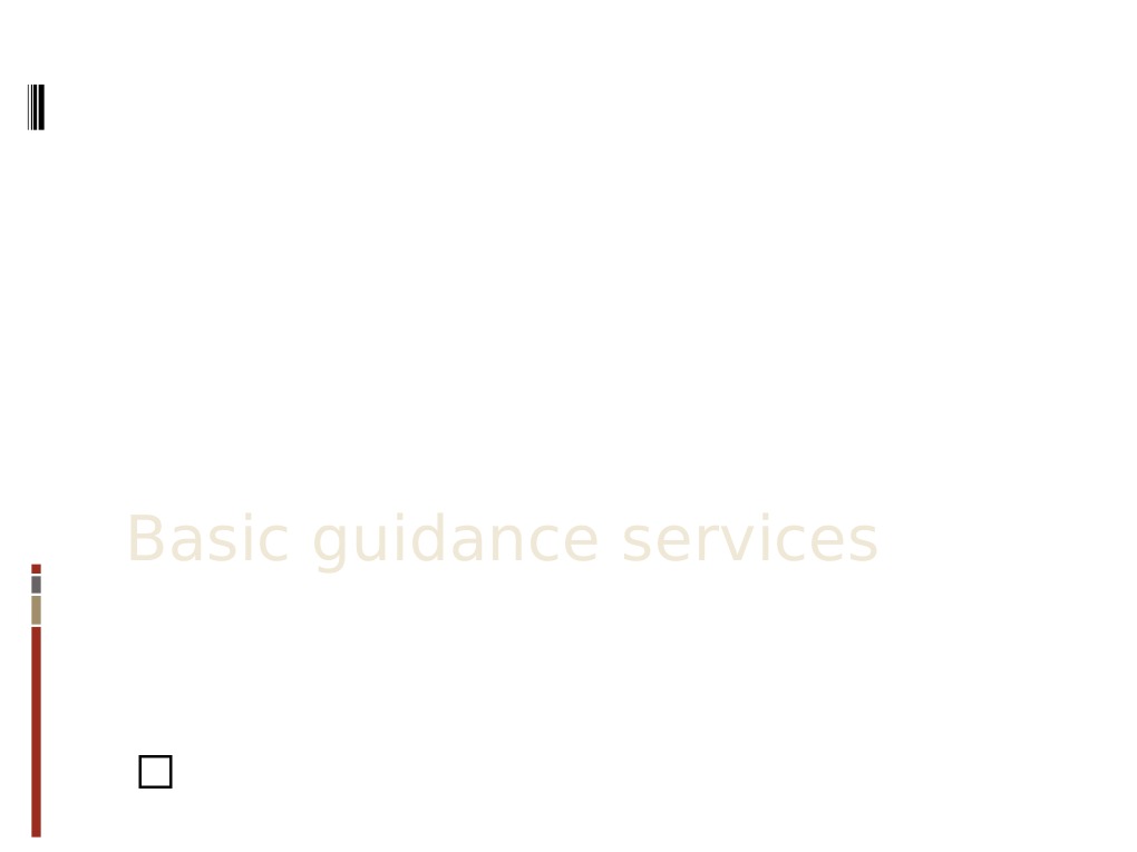 Basic Guidance Services | PDF | Business | Finance & Money Management