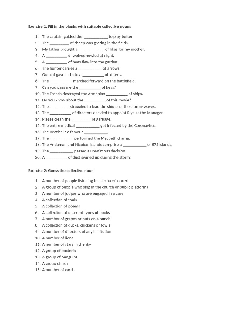 Collective Nouns | PDF