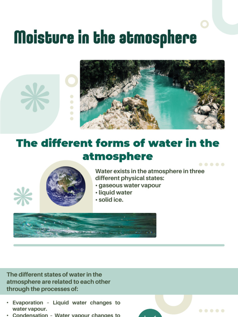 States of Water in the Atmosphere | PDF | Precipitation | Water Vapor