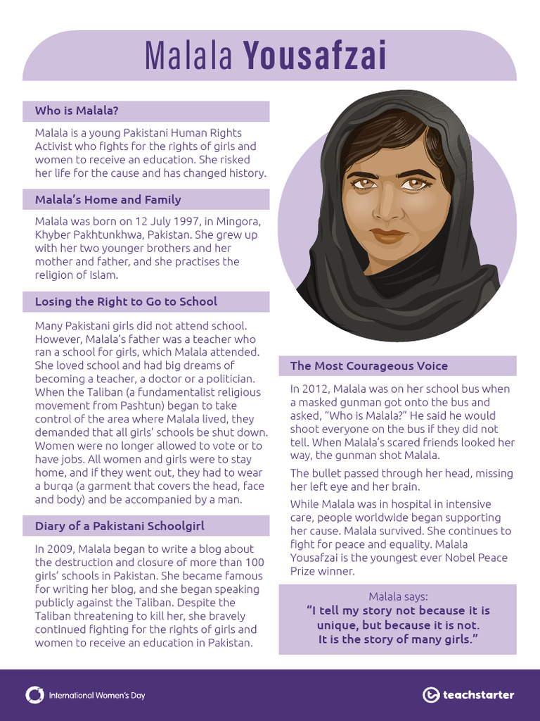 inspiring women and speechorganiser | PDF | Malala Yousafzai