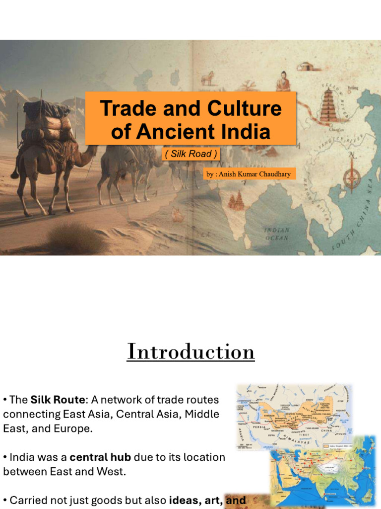 Trade and Culture of Ancient India On The Silk Route | PDF