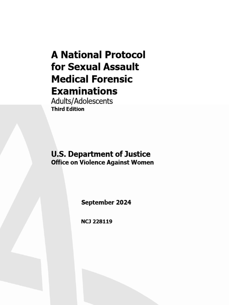 U.S. Department of Justice SAFE Protocol Final 9.10.24 | PDF | Sexual ...