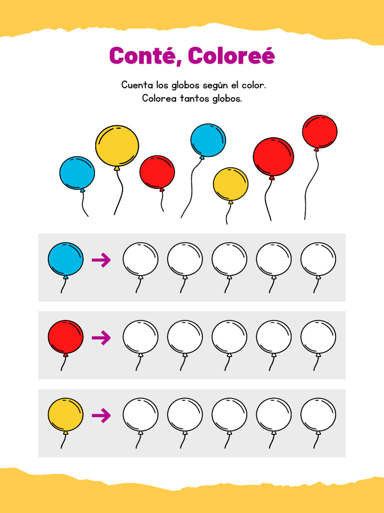 Hacer Gráficos Según El Color (Hoja de Ejercicio - 4 Años) | PDF