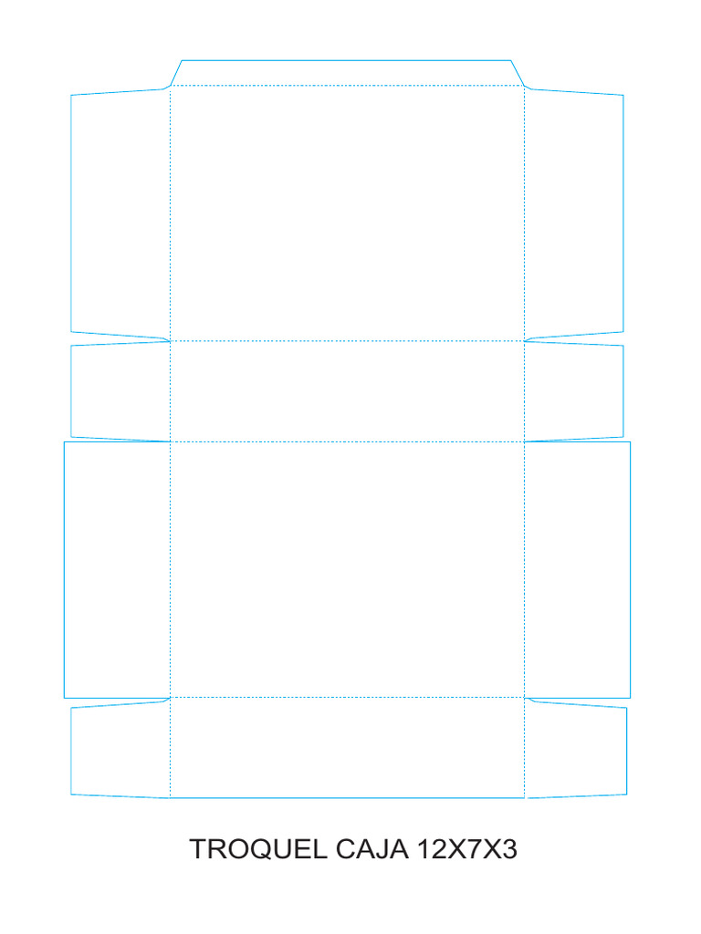 Troquel Caja 12x7x3 CM | PDF