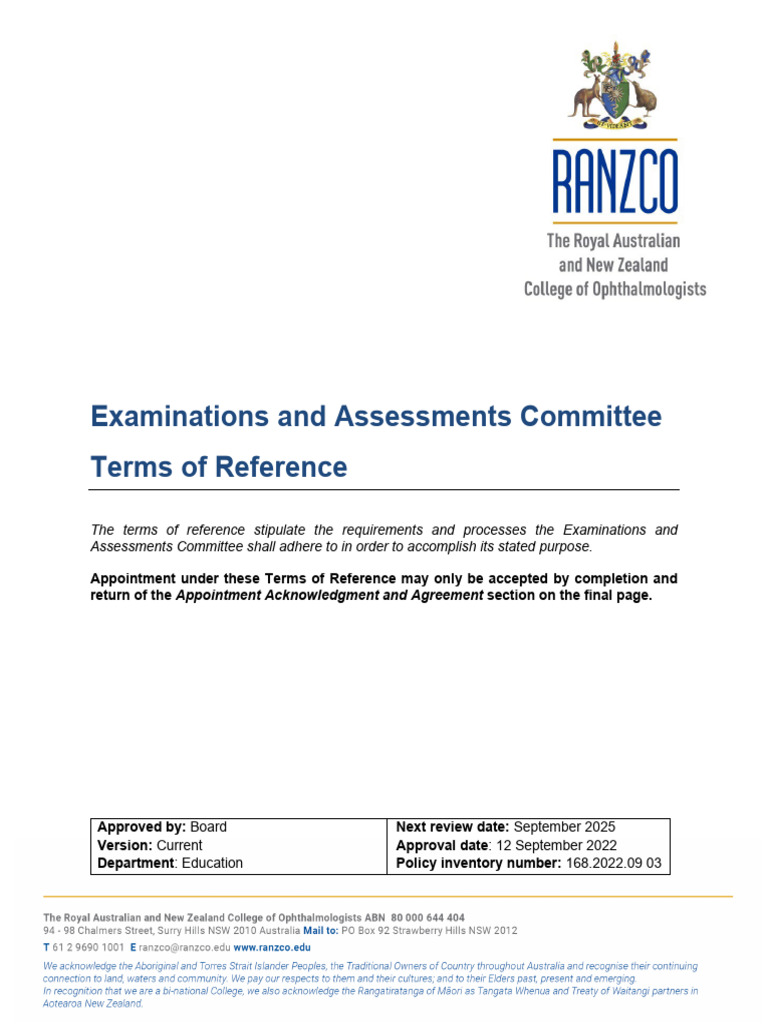 Examinations and Assessments Committee Guidelines | PDF | Intellectual ...