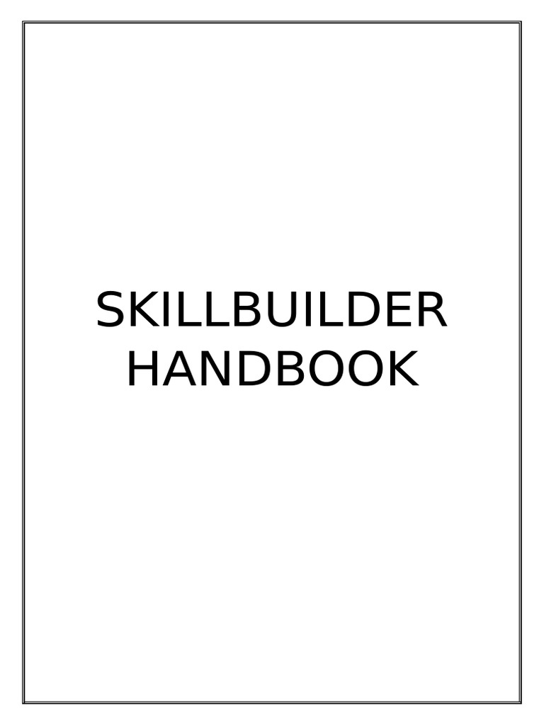 Skill Builder Handbook | PDF