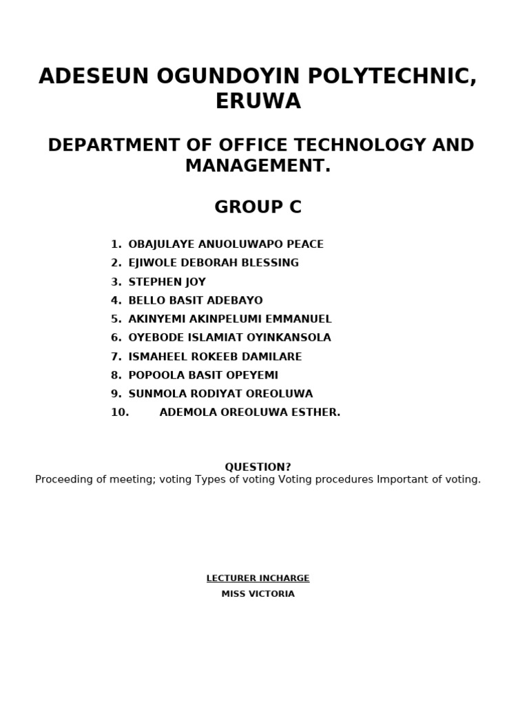 Understanding Voting Procedures and Importance | PDF | Voting | Forms ...