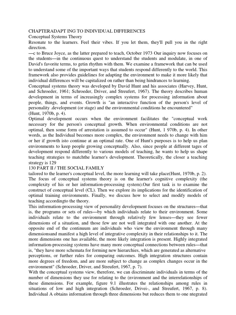 Ch9 Adapt Ing To Individual Differences | PDF | Interpersonal ...