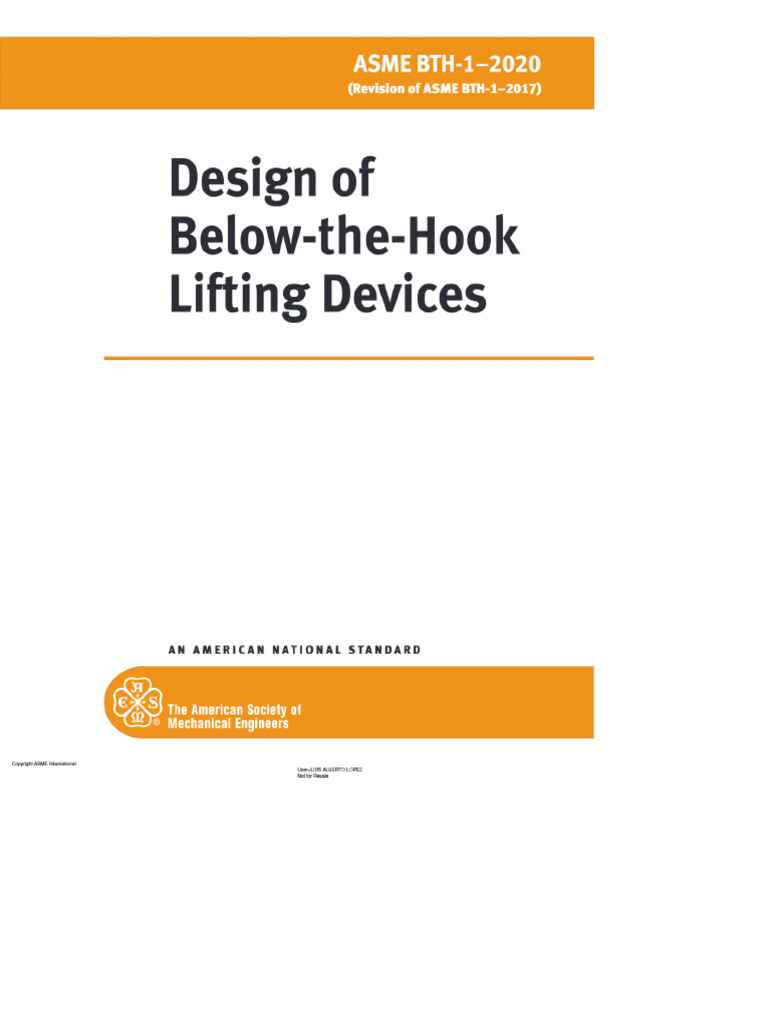 ASME BTH-1 2020 (Design of Below-The-Hook Lifting Devices) ) - TOAZ ...