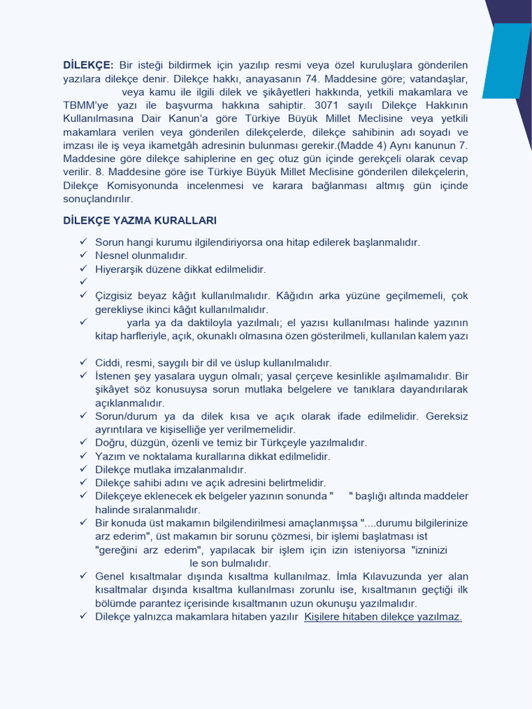 Dilekce Yazimi | PDF