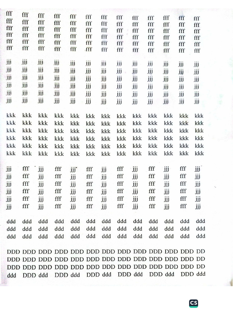 English Typing Sheet by BK Update Study | PDF