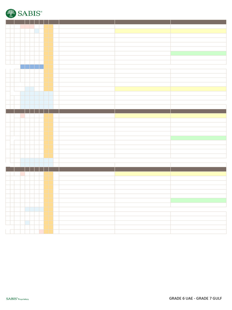 SABIS Academic Calendar 2025-2026 | PDF