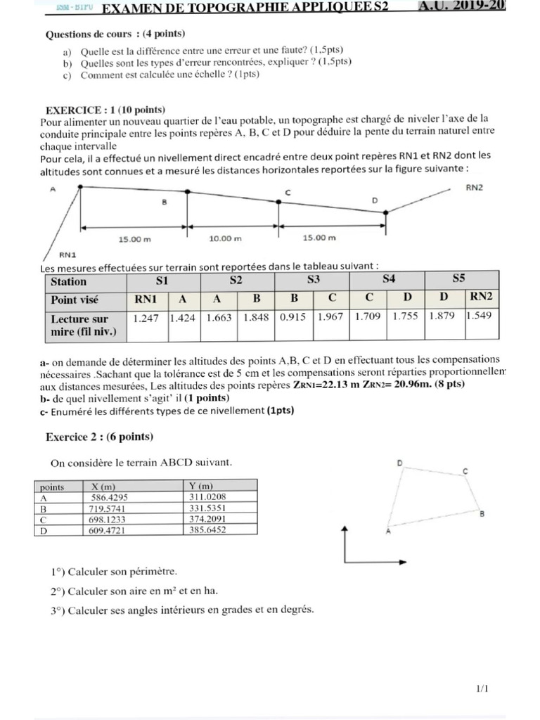 Exercice Topo | PDF