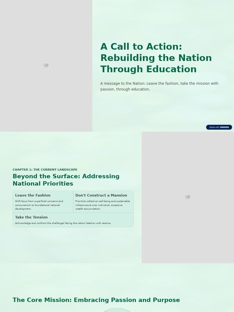 A Call To Action Rebuilding The Nation Through Education | PDF ...