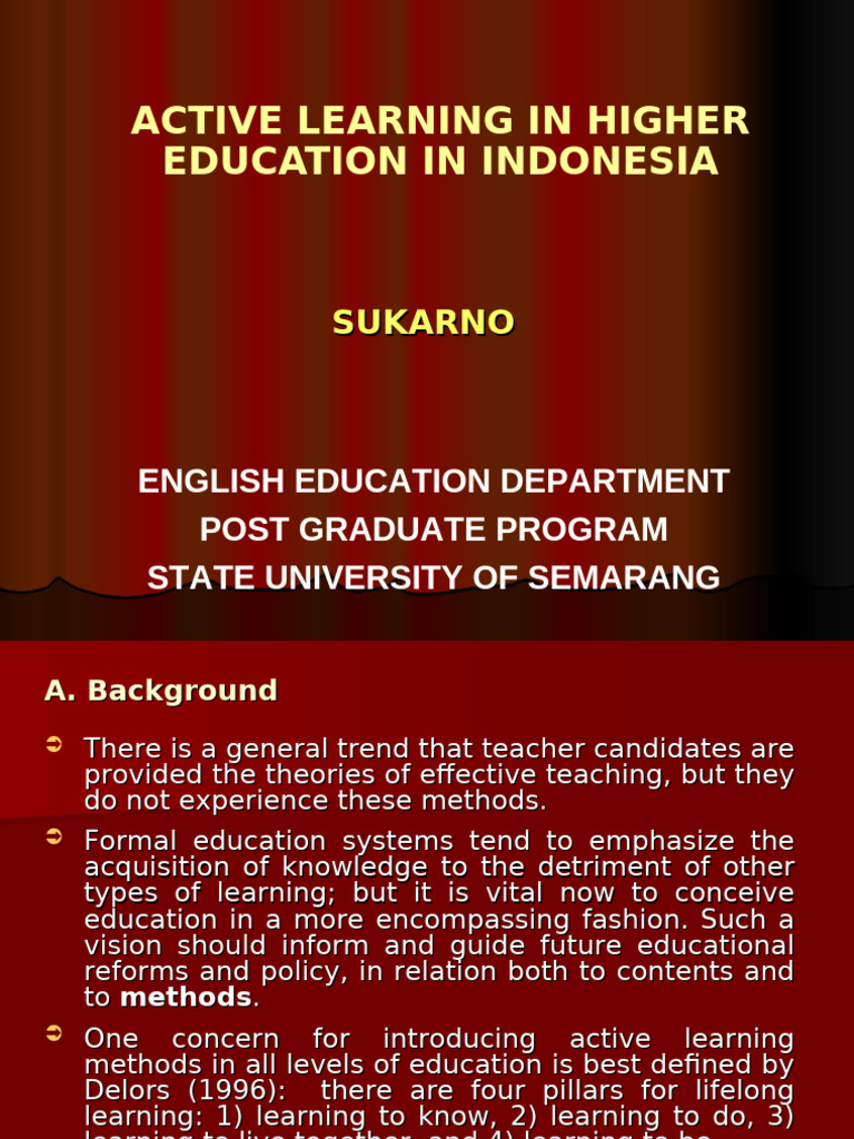 Active Learning | PDF | Learning | Procedural Knowledge