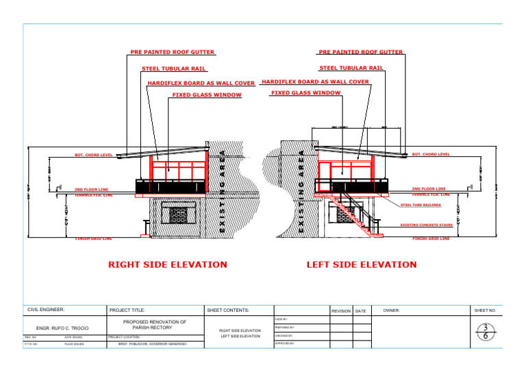 Right Side Elevation Left Side Elevation: Pre Painted Roof Gutter Pre ...