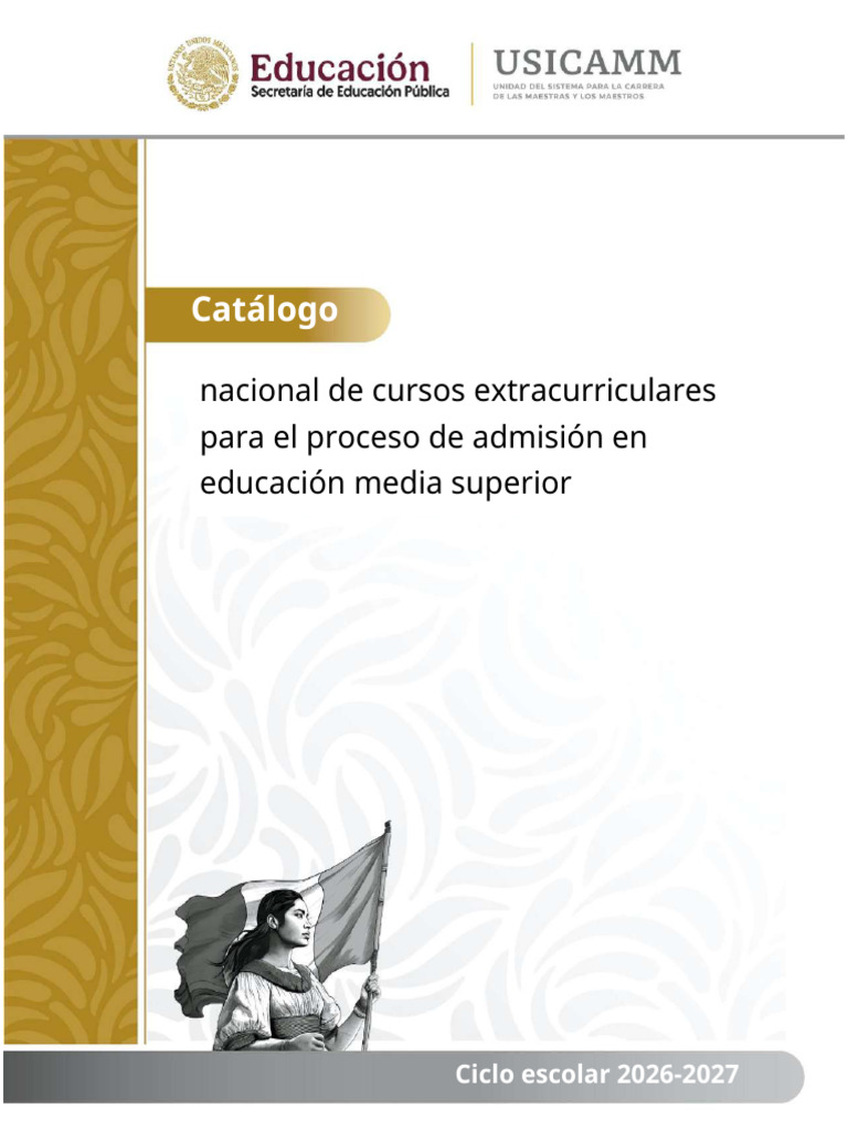 Catálogo Cursos Extracurriculares Media Superior 2026 | PDF | Universidad | México